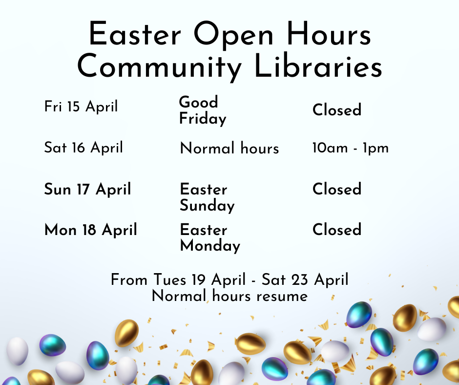 Palmerston North City Library | Easter open hours